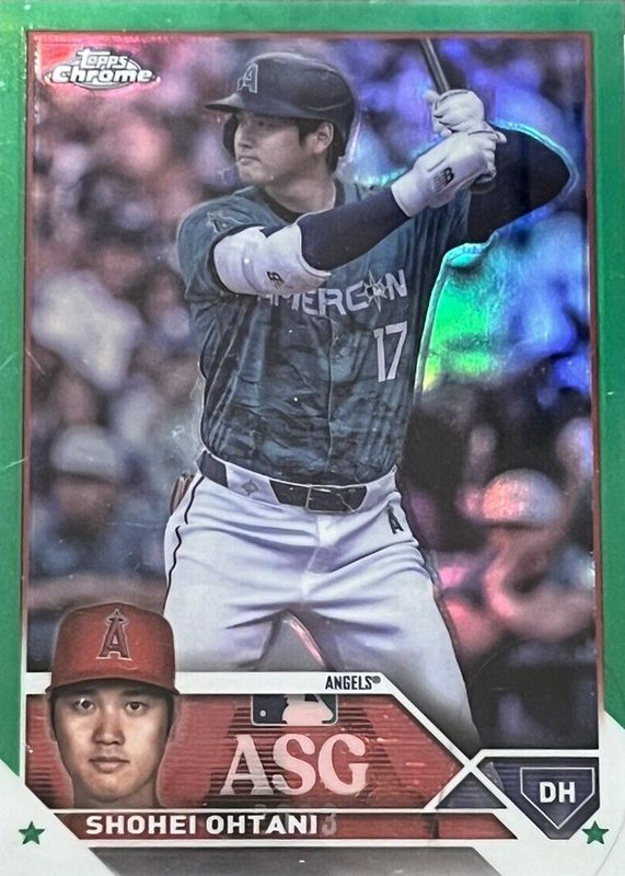 Shohei Ohtani 2023 Topps Chrome Update #ASGC-6 2023 All-Star Game - Green Refractor /99 ...